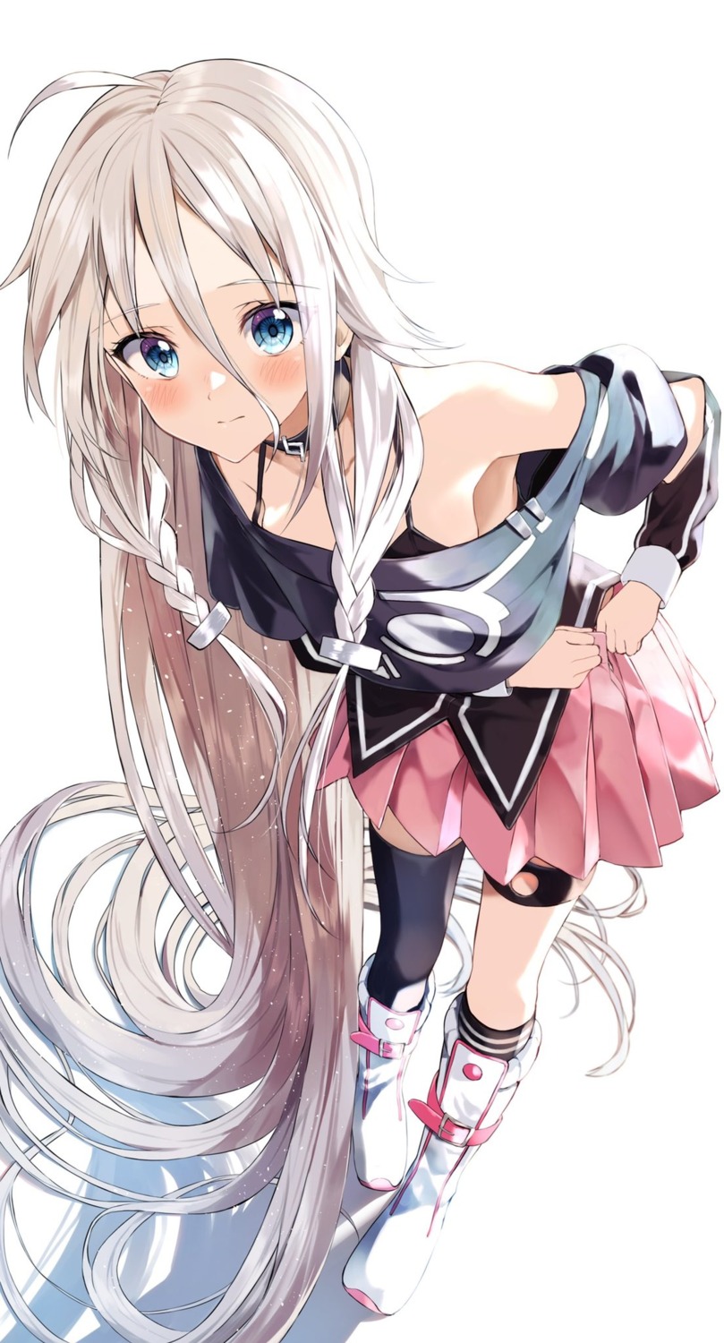 pentagon cevio vocaloid ia (vocaloid) bra garter thighhighs undressing | #968144 | yande.re
